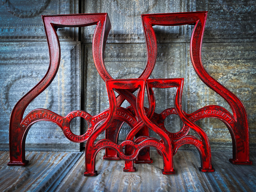 "The Factory" Dining Table Leg & Bench Leg Set Classic Drake Cast Iron ...